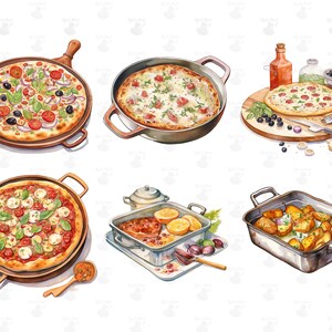 European Food, Digital Printable Clip Art Graphics in PNG Format ...