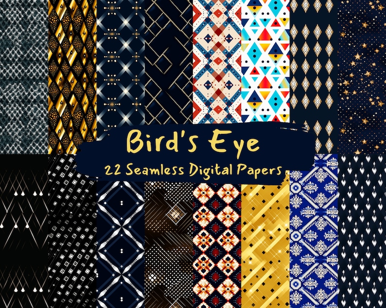 Bird's Eye Pattern Seamless Digital Papers - Seamless Tile Patterns ...