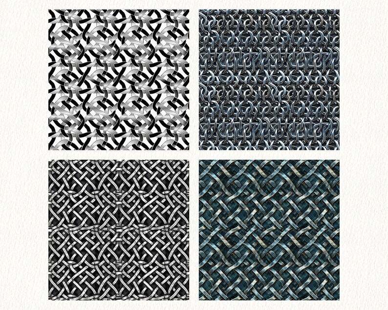 Chainmail Pattern Seamless Digital Papers Printable Scrapbook Paper ...