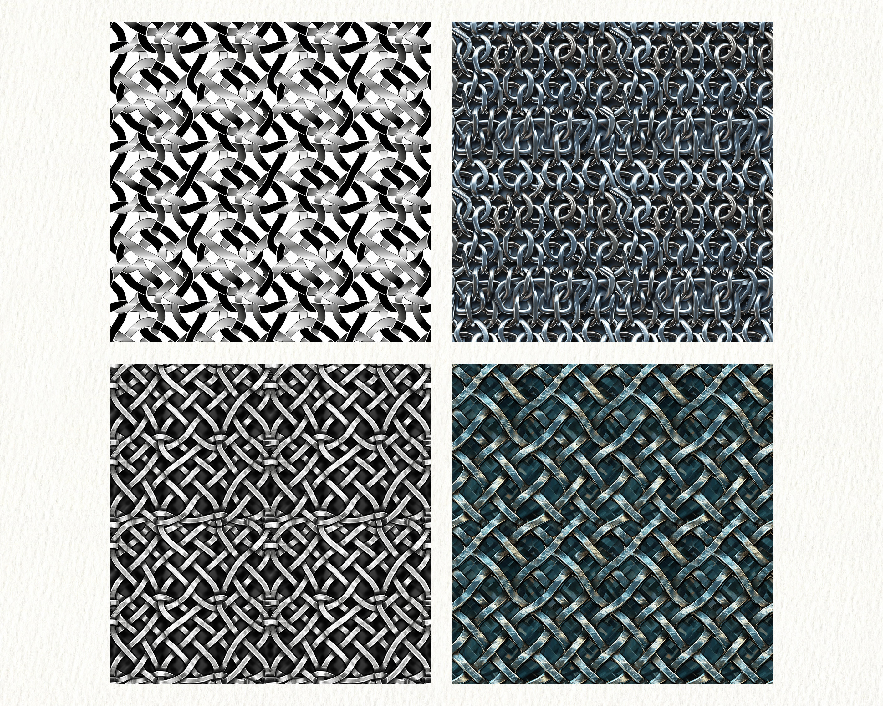 Chainmail Pattern Seamless Digital Papers Printable Scrapbook Paper ...