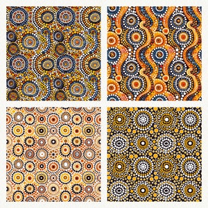 Aboriginal Dots 2 Pattern Seamless Digital Papers - Printable Scrapbook ...