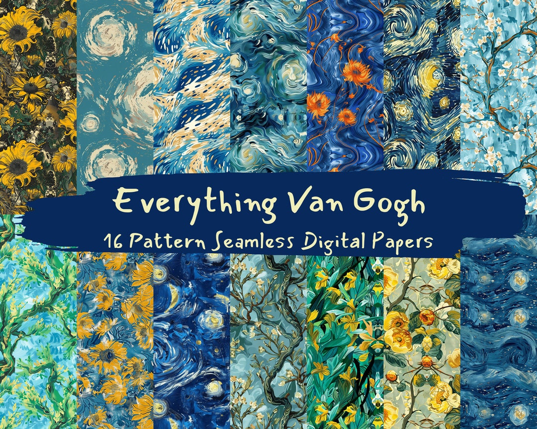 Everything Van Gogh Pattern Seamless Digital Papers - Printable ...