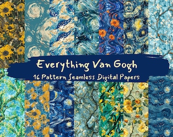 Blue Stained Glass Pattern Seamless Digital Papers Printable Scrapbook ...