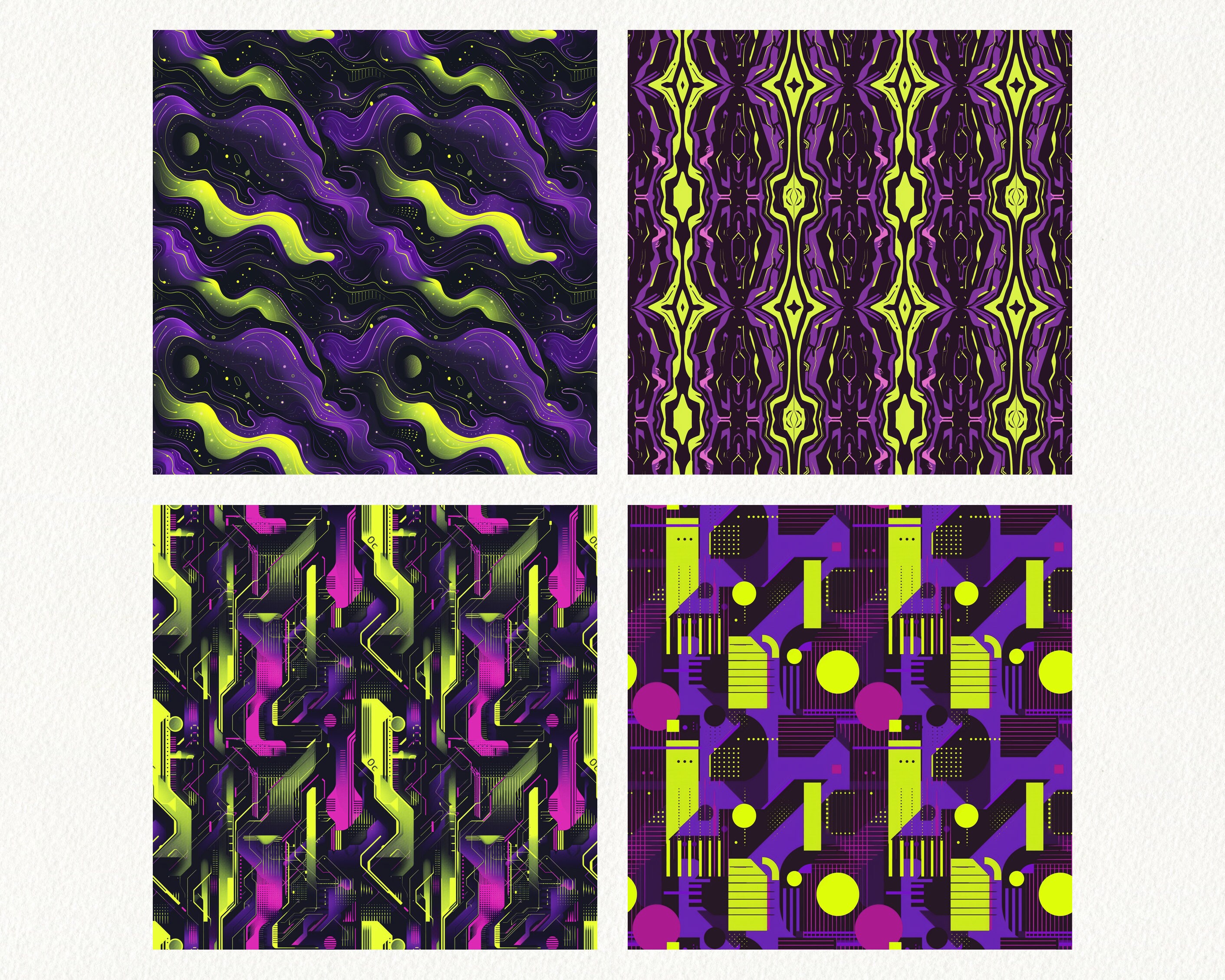 Futuristic Evangelion Design Pattern Seamless Digital Papers Printable ...