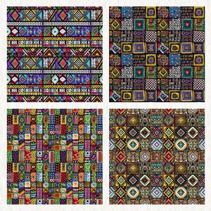 Zulu Triba Pattern Seamless Digital Papers - Printable Scrapbook Paper ...