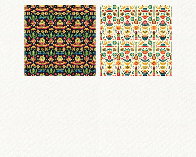 Cinco De Mayo Pattern Seamless Digital Papers Printable Scrapbook Paper ...