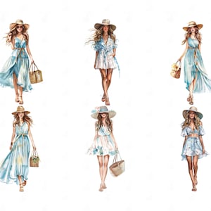 Summer Fashion Girls Printable Clipart, Png Format, Transparent ...