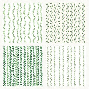 Green Leaf Garden Pattern Seamless Digital Papers - Printable Scrapbook ...