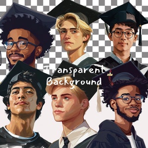 Graduation Boy Digital Printable Clipart Bundle in PNG Format ...