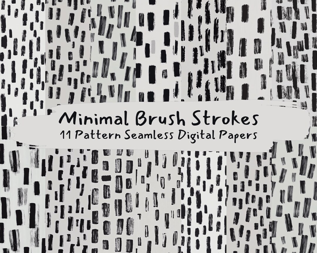 Minimal Brush Strokes Pattern Seamless Digital Papers - Printable ...
