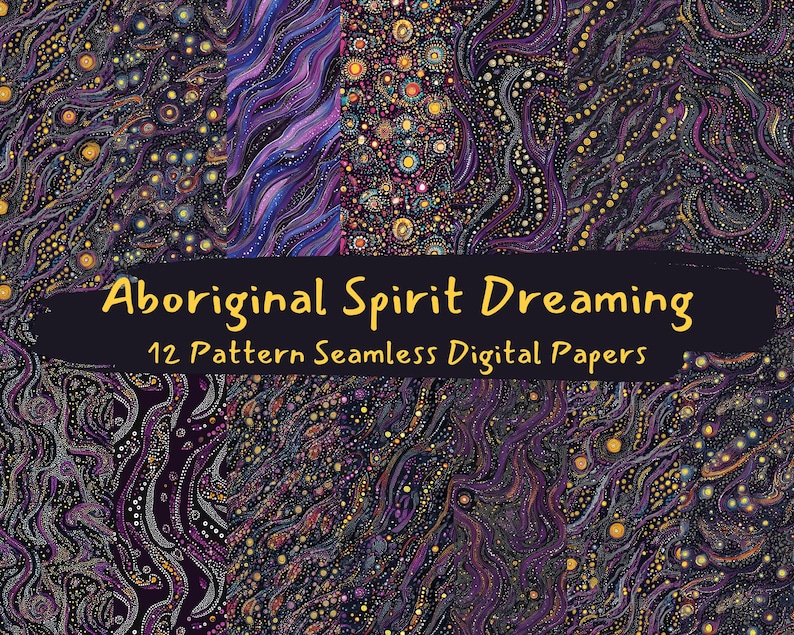 Aboriginal Spirit Dreaming Pattern Seamless Digital Papers - Printable ...