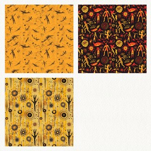 Aboriginal Rock Art Pattern Seamless Digital Papers - Printable ...