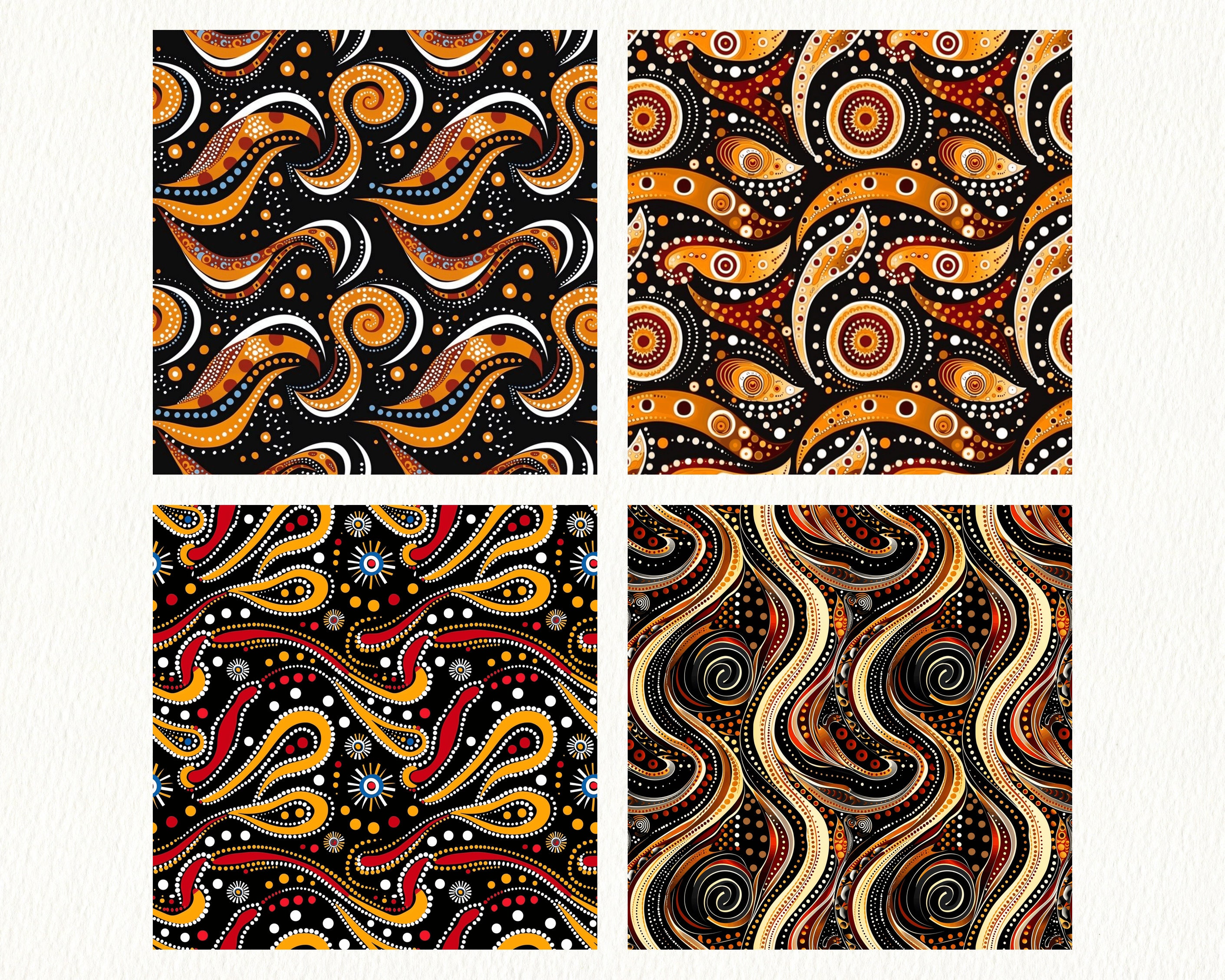 Aboriginal Dreamtime Pattern Seamless Digital Papers Printable ...
