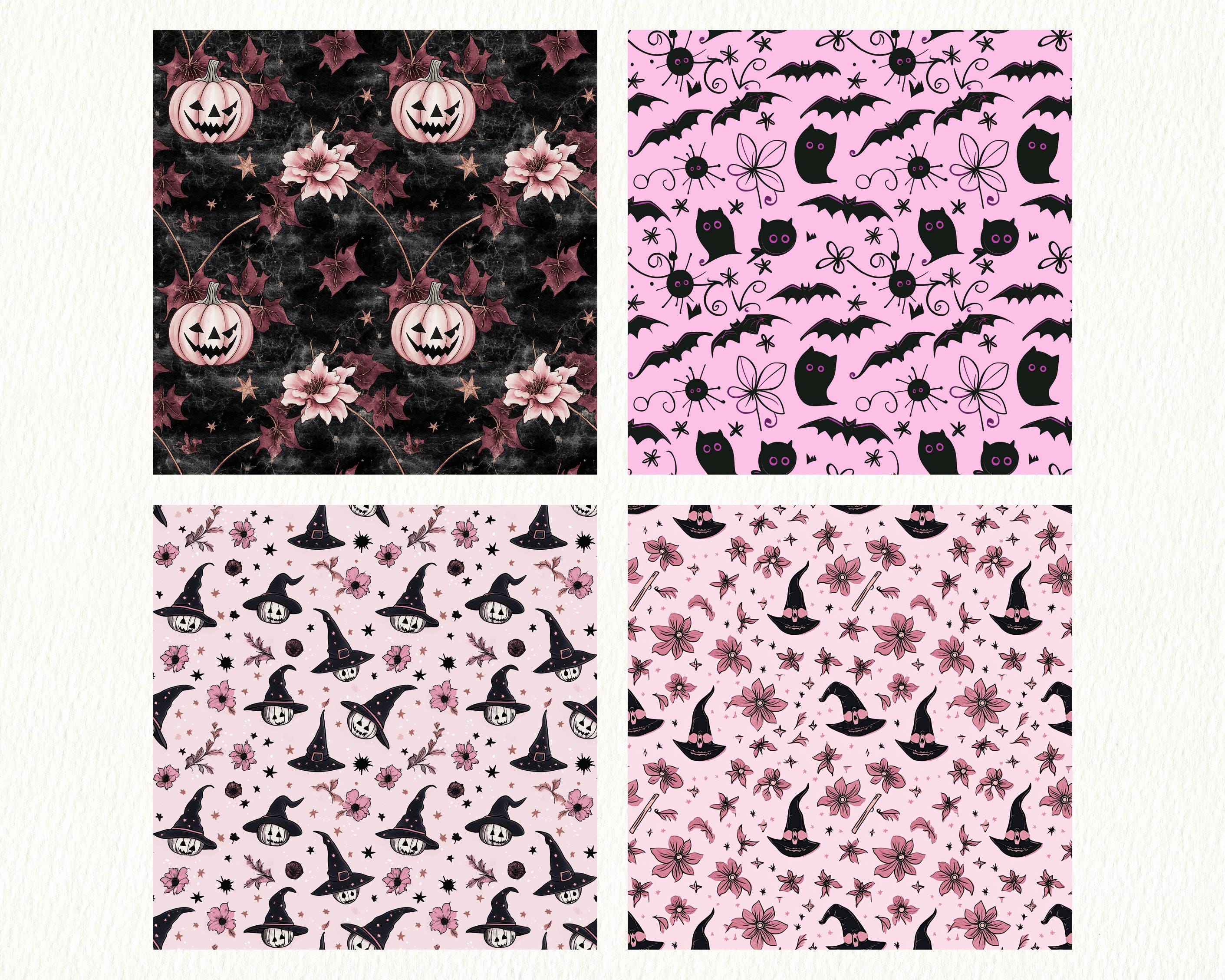 Halloween Spooky Pattern Seamless Digital Papers - Printable Scrapbook ...