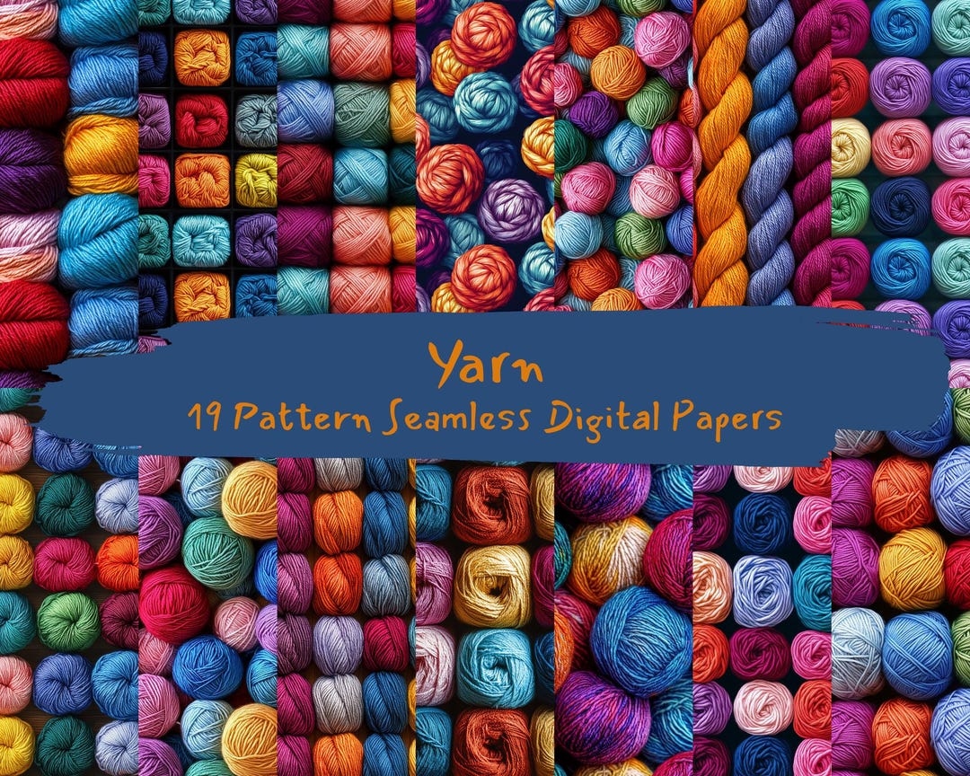 Yarn Pattern Seamless Digital Papers - Printable Scrapbook Paper Png ...