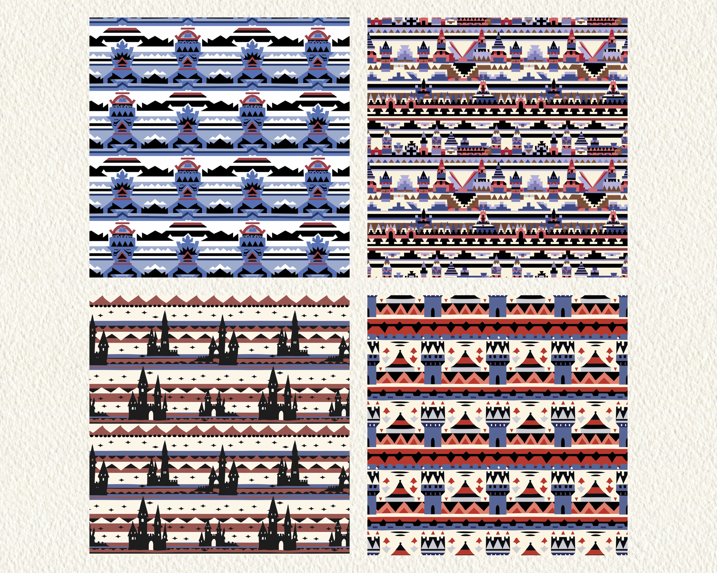 Castle Jack Pattern Seamless Digital Papers - Printable Scrapbook Paper ...