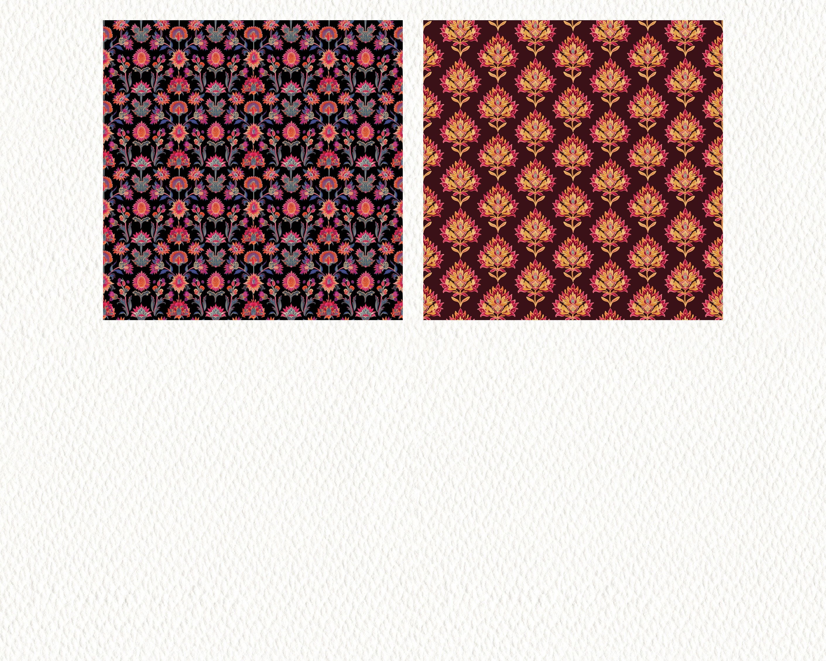 Indian Burdock Flower Pattern Seamless Digital Papers - Printable ...