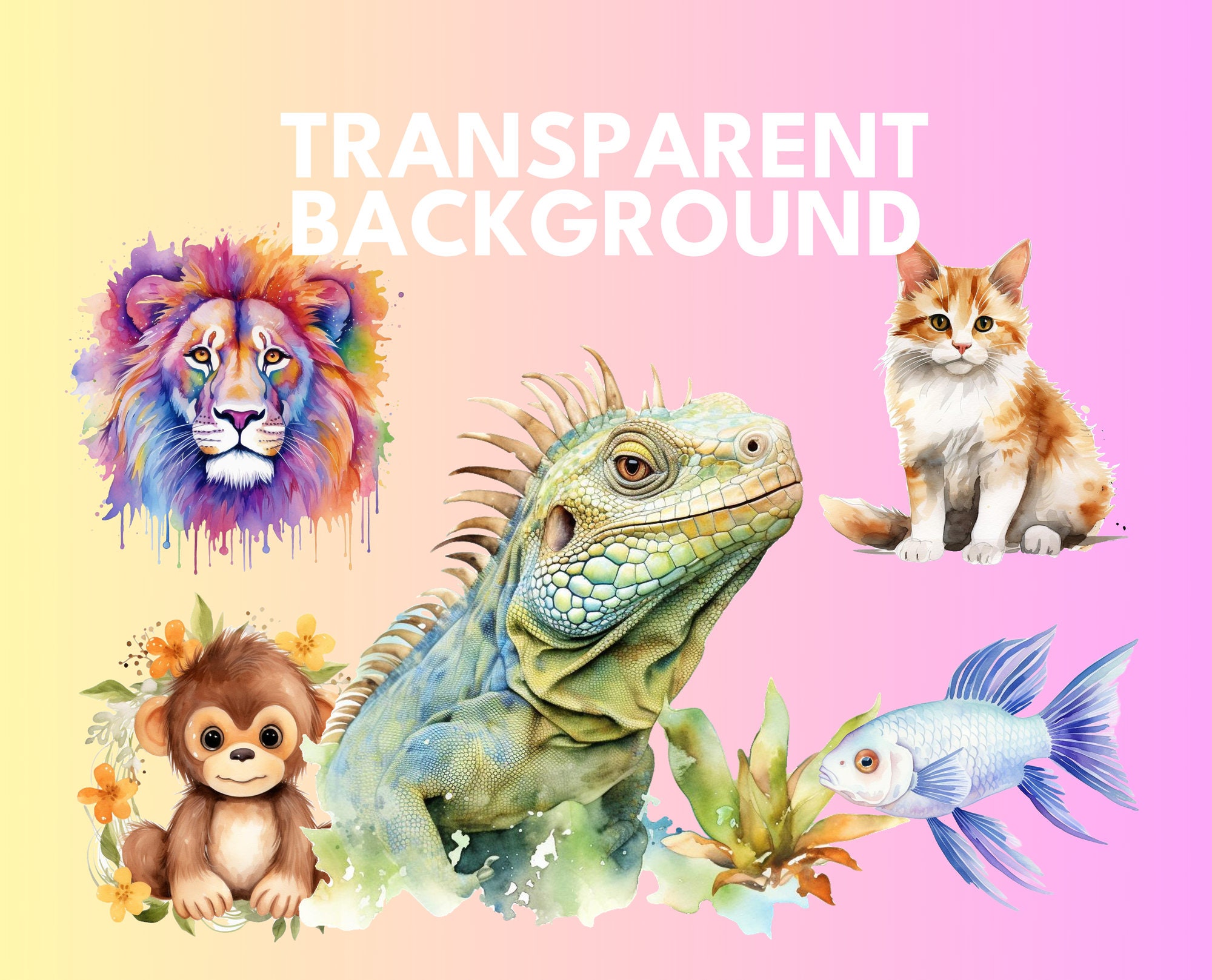 Animal A to Z, Alphabet Digital Printable Clipart Bundle PNG Formats ...