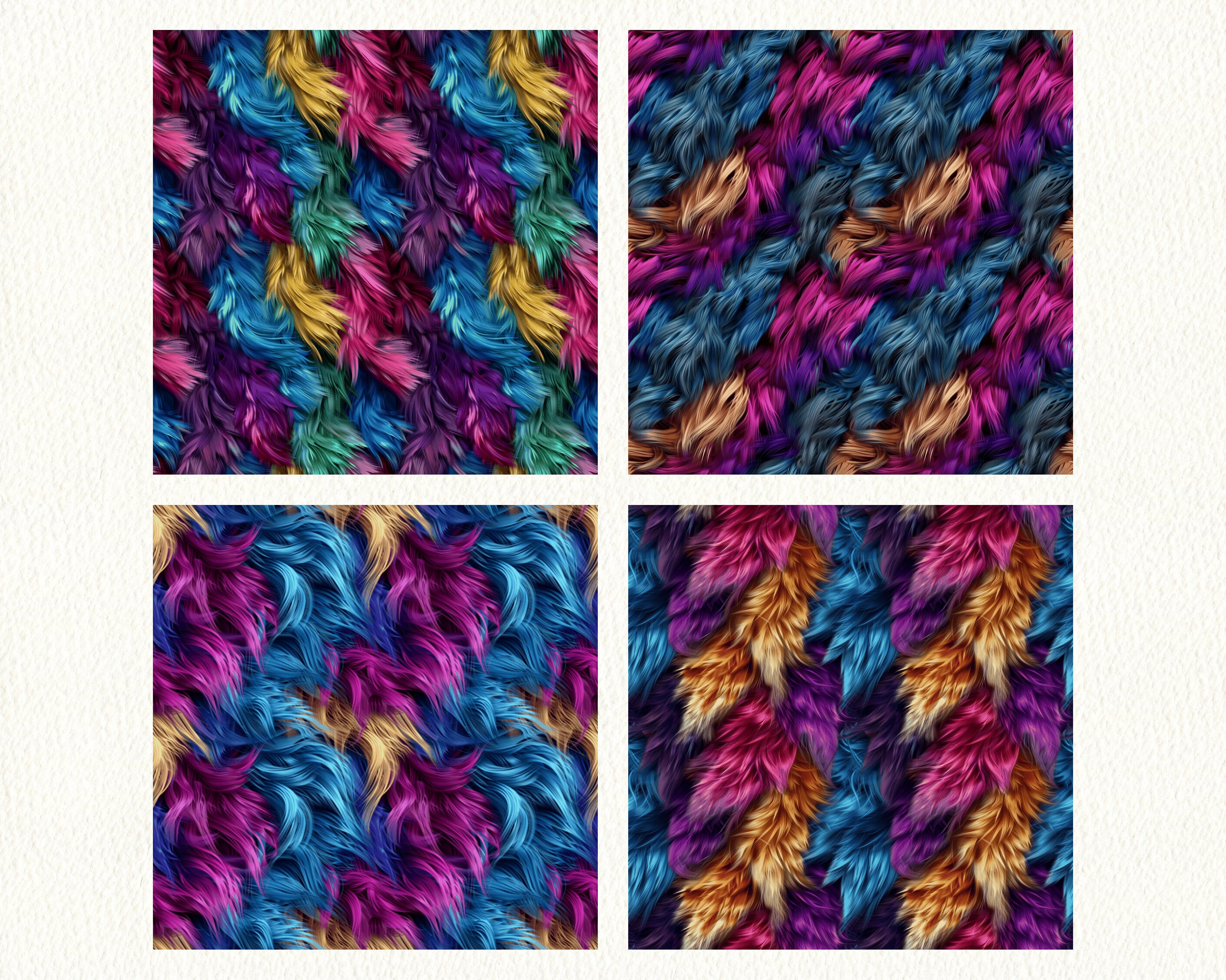 Faux Fur Monster Pelt Pattern Seamless Digital Papers Printable ...