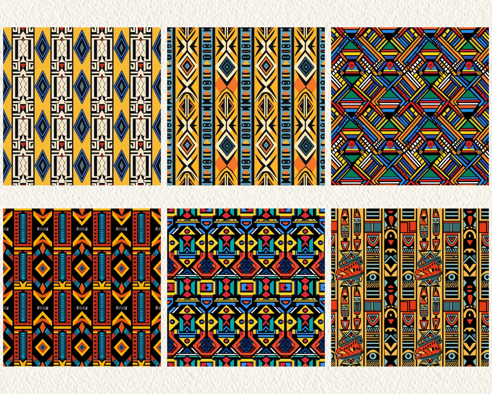 South Africa Ndebele Pattern Seamless Digital Papers Tile Patterns ...