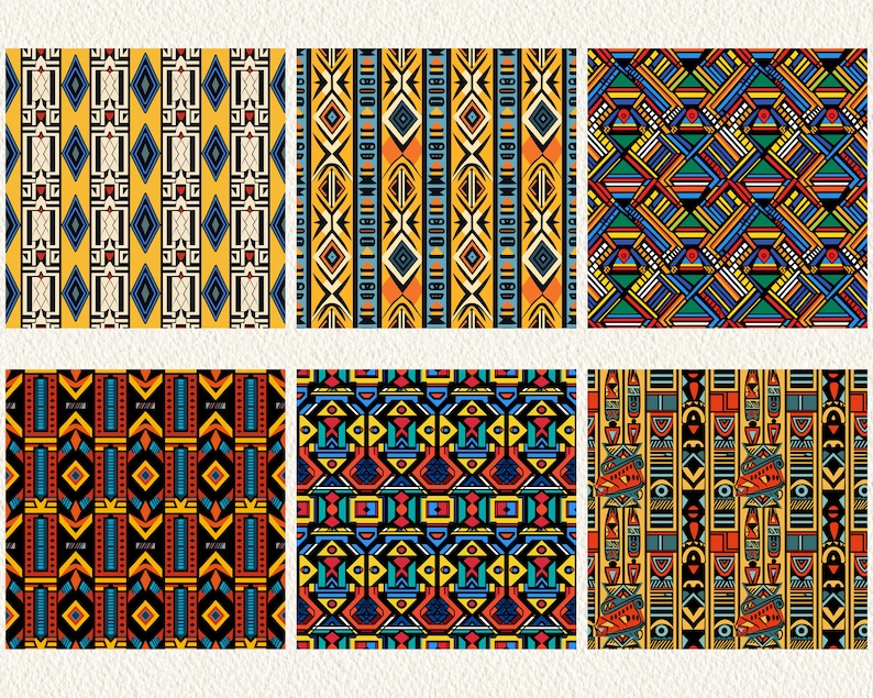 South Africa Ndebele Pattern Seamless Digital Papers Tile Patterns ...