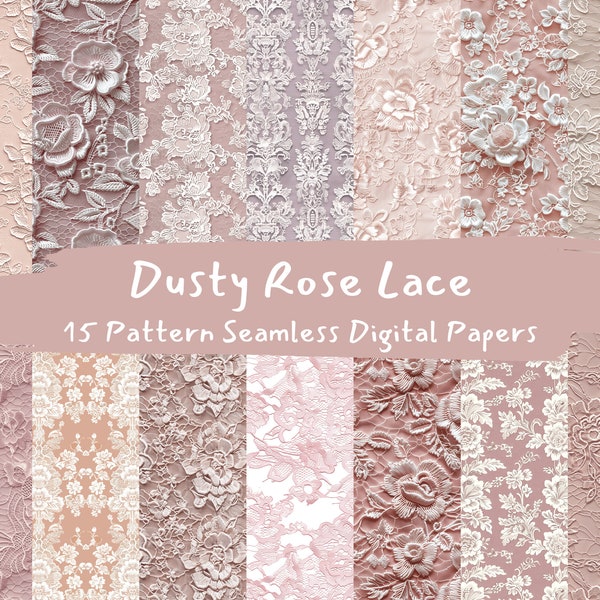 Dusty Rose Lace - Etsy