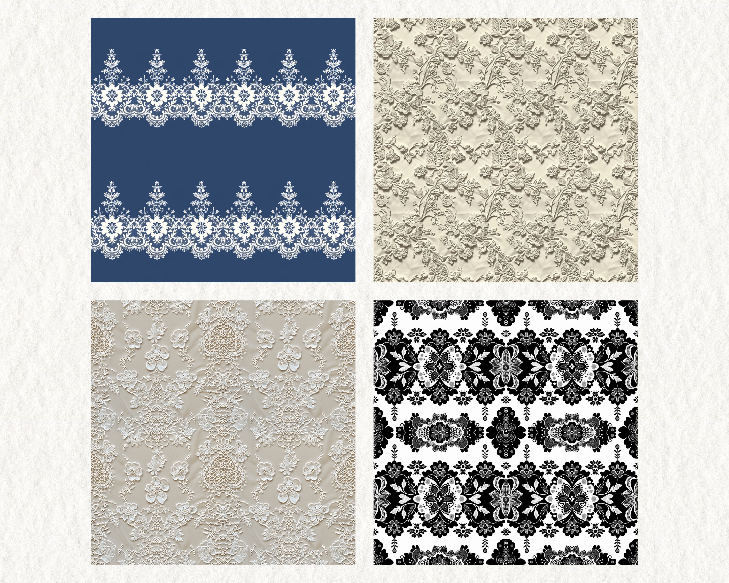 Victorian Lace Pattern Seamless Digital Papers Printable Scrapbook ...