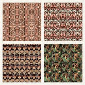 Art Deco Interweavings Pattern Seamless Digital Papers - Printable ...