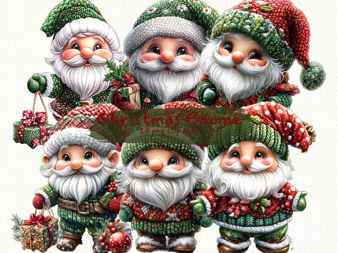 Christmas Gnome Printable Clipart, Png Format, Transparent Background ...