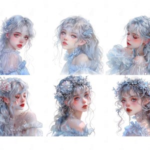 Dreamy Crystal Girls Printable Clipart, Png Format, Transparent ...
