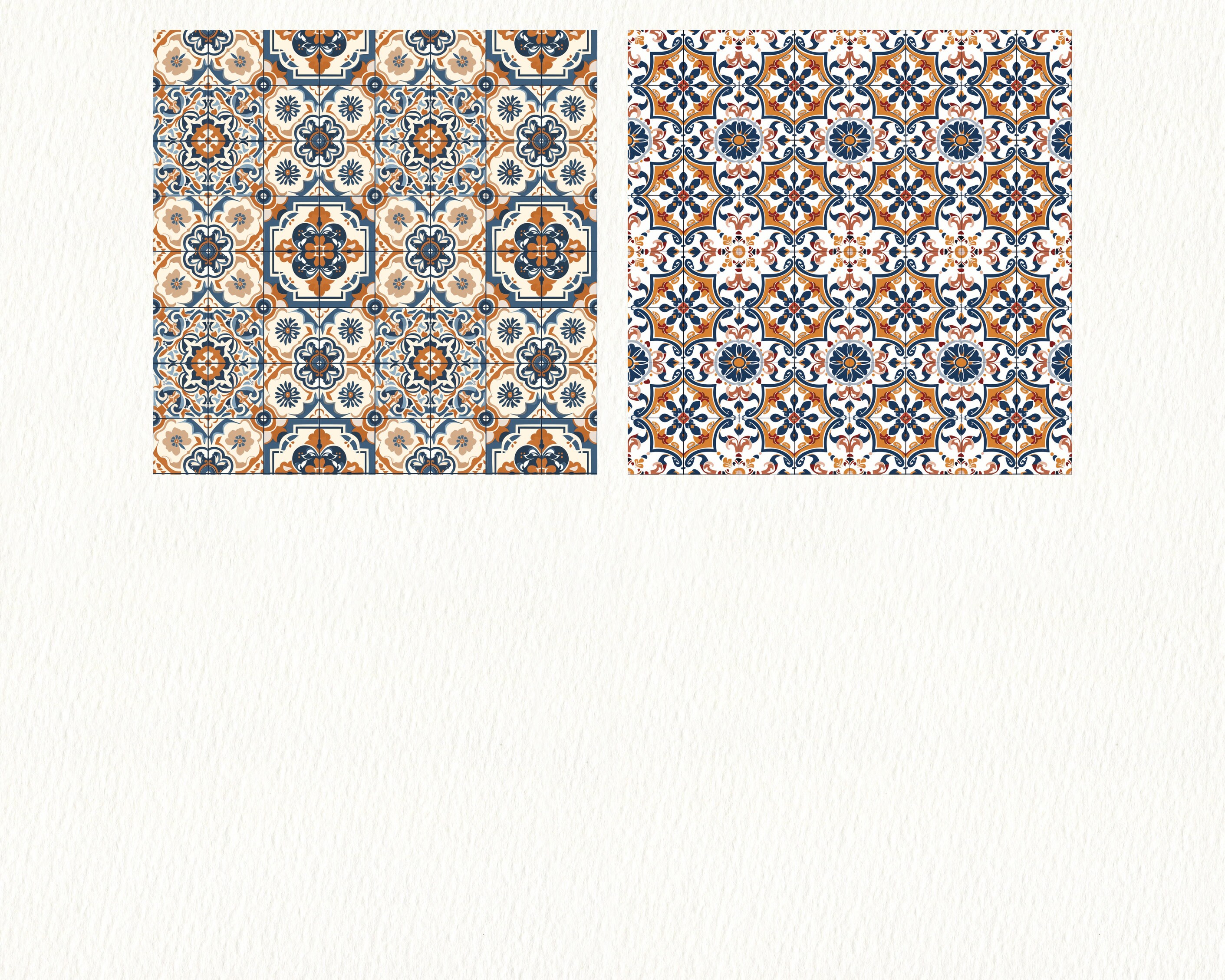 Mediterranean Tile Beauty Pattern Seamless Digital Papers - Printable ...