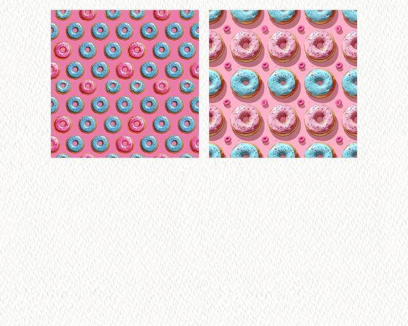 Colorful Donut Pattern Seamless Digital Papers Printable Scrapbook ...