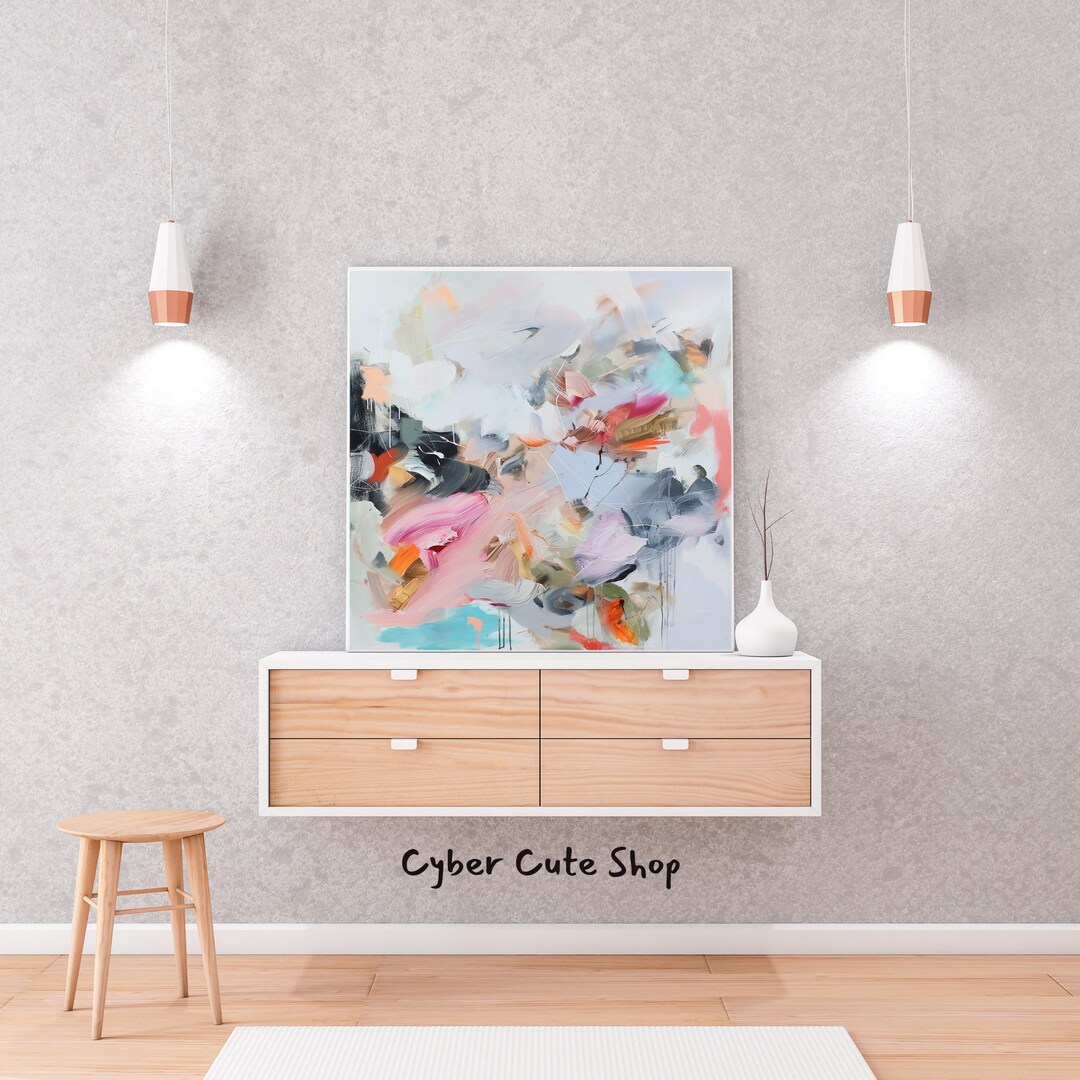 Whirlwind of Colors Abstract Art Print, Modern Digital Download Wall ...