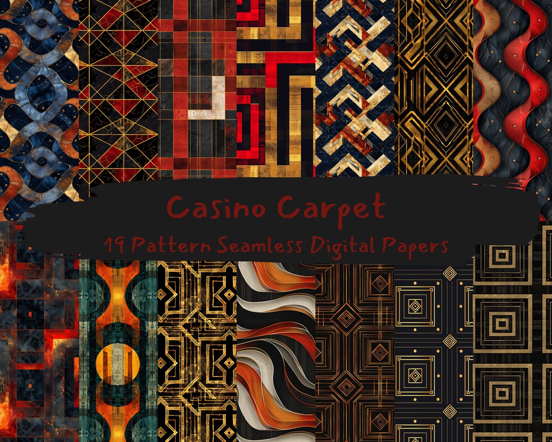 Casino Carpet Pattern Seamless Digital Papers - Printable Scrapbook ...