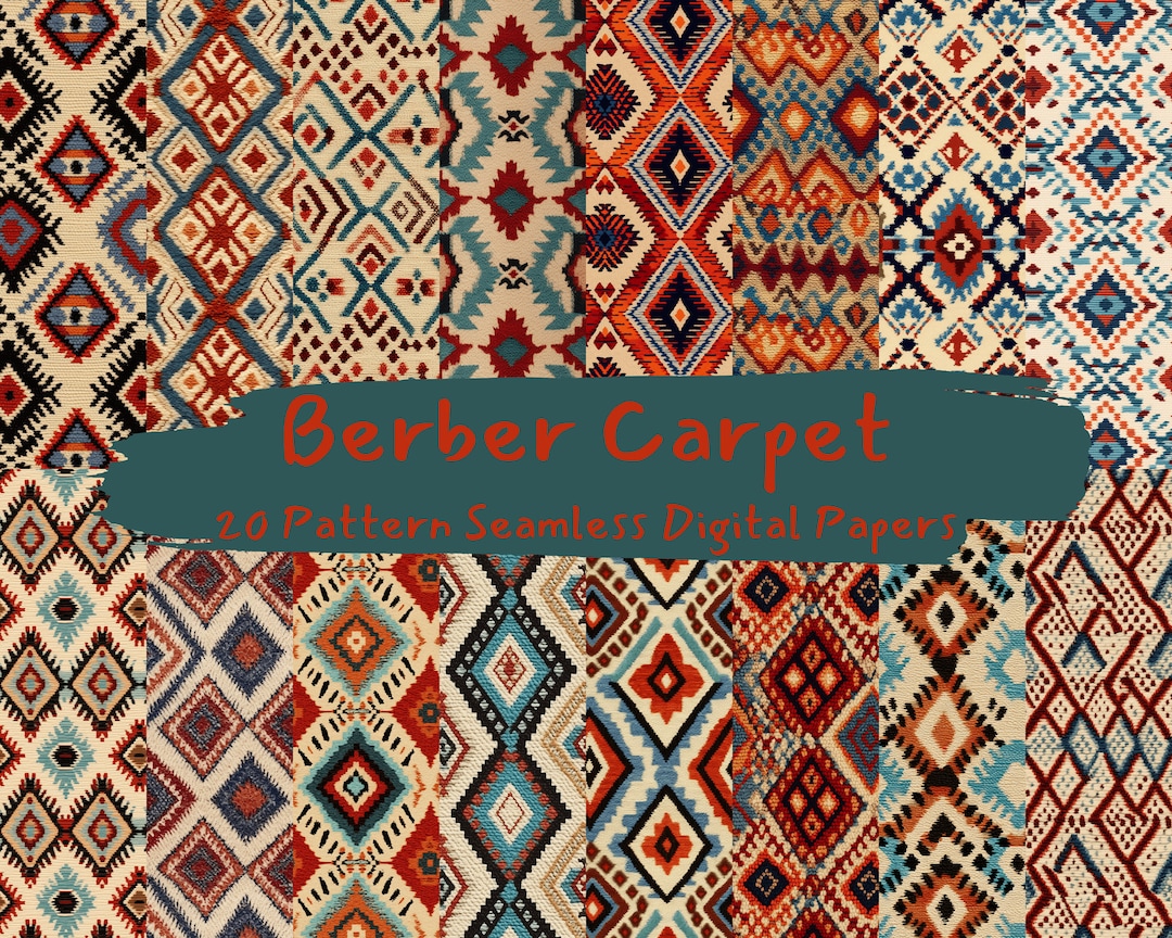 Berber Carpet Pattern Seamless Digital Papers - Tile Patterns Printable ...