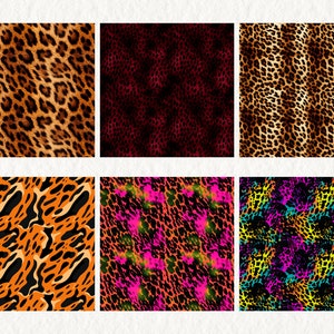 Cheetah Print Digital Paper - Seamless Tile Patterns Printable ...
