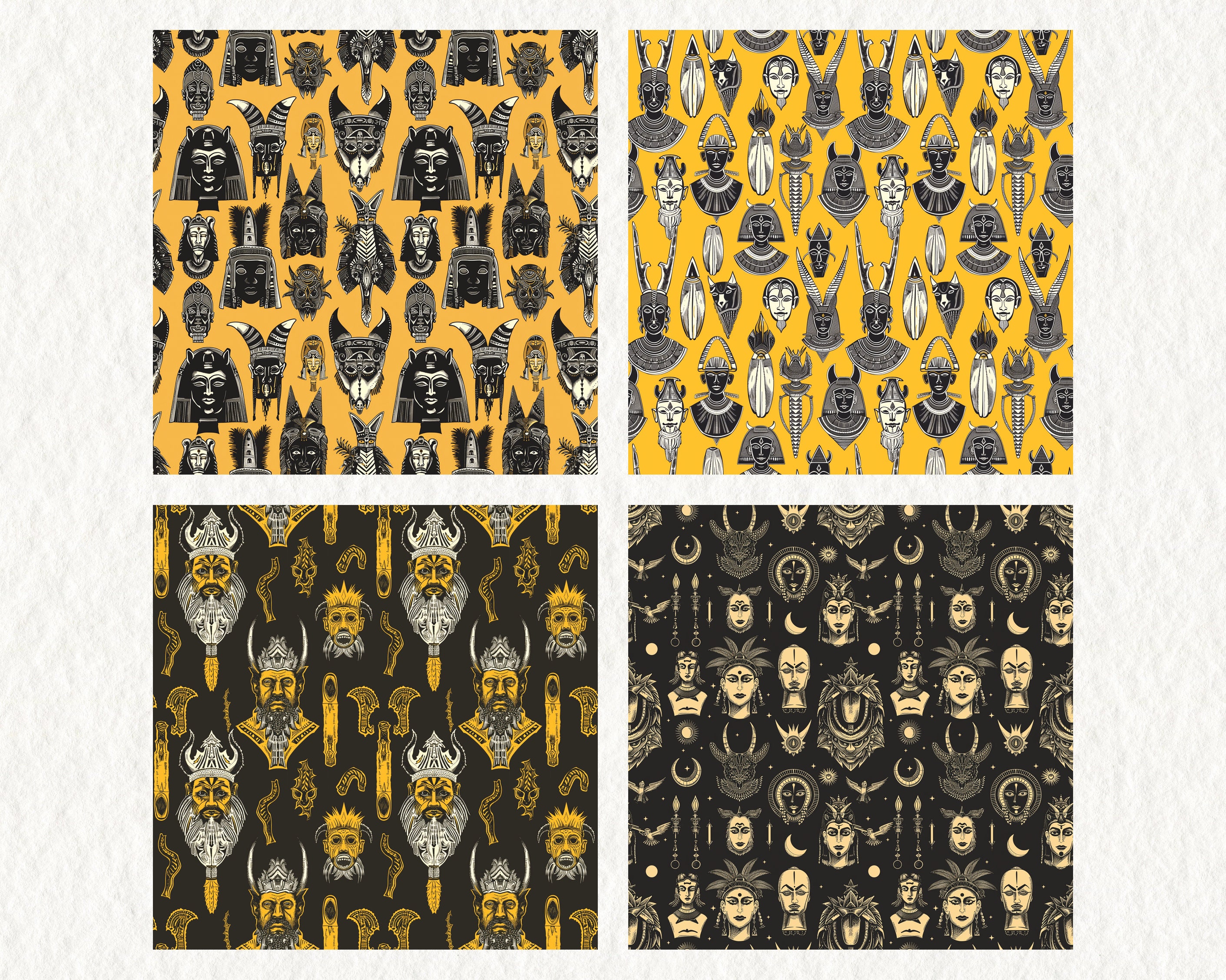 Ancient Gods Pattern Seamless Digital Papers - Etsy