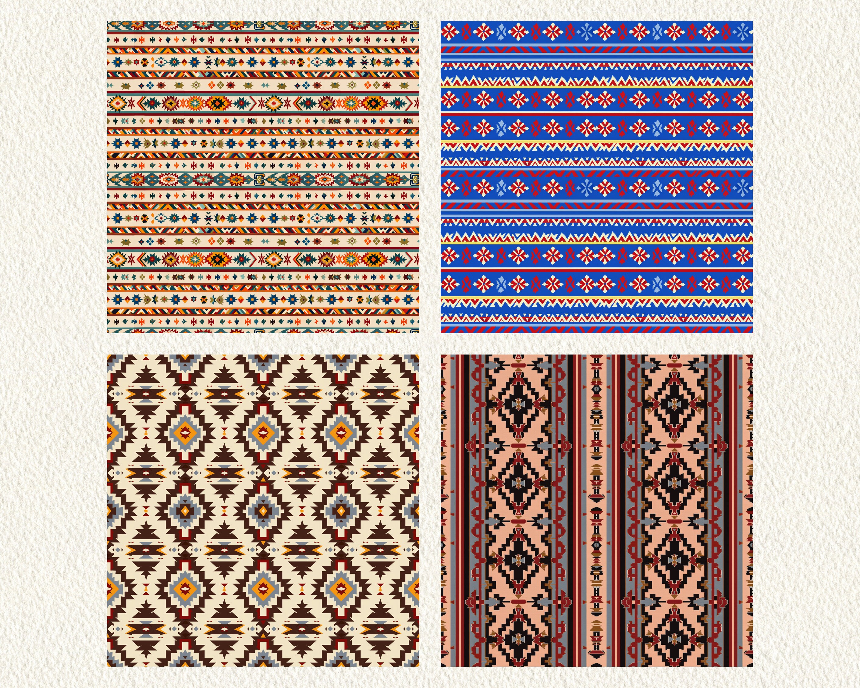 Ethnic Kilim Pattern Seamless Digital Papers Printable Scrapbook Paper ...