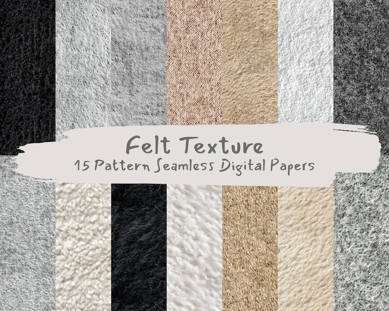 Felt Texture Pattern Seamless Digital Papers Printable Scrapbook Paper ...