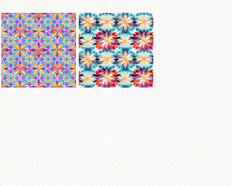 Kaleidoscope Pattern Seamless Digital Papers - Tile Patterns Printable ...