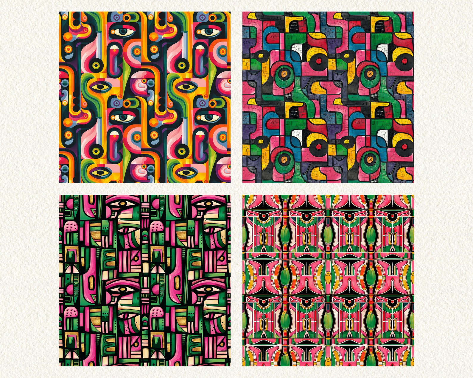 South African Zulu Pattern Seamless Digital Papers Printable Scrapbook ...