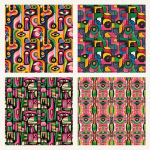 South African Zulu Pattern Seamless Digital Papers - Printable ...