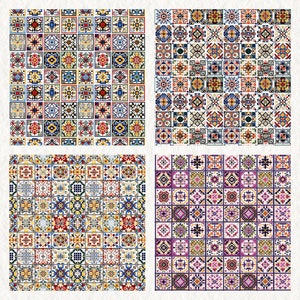 Cross Stitch Pattern Seamless Digital Papers - Printable Scrapbook ...