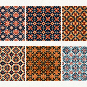 Geometric Persian Pattern Seamless Digital Papers - Tile Patterns ...
