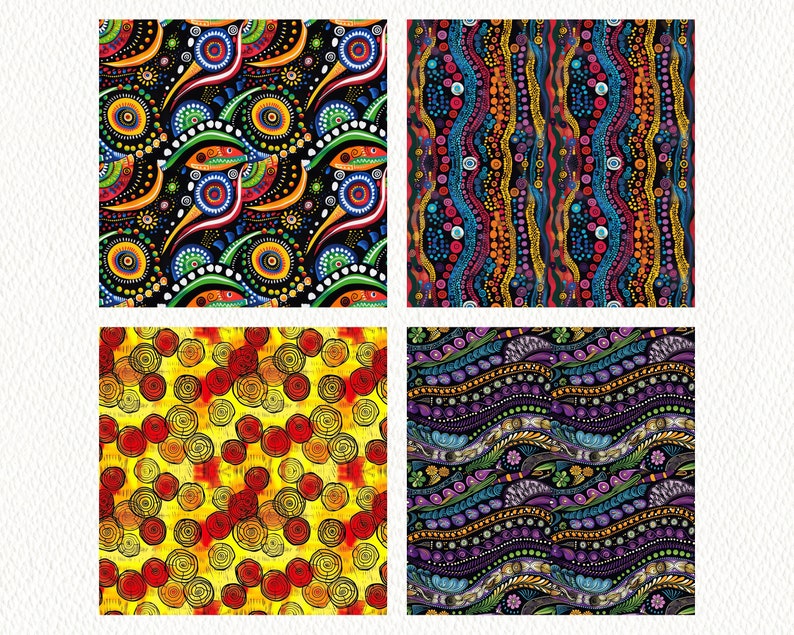 Australian Aboriginal Pattern Seamless Digital Papers Printable ...