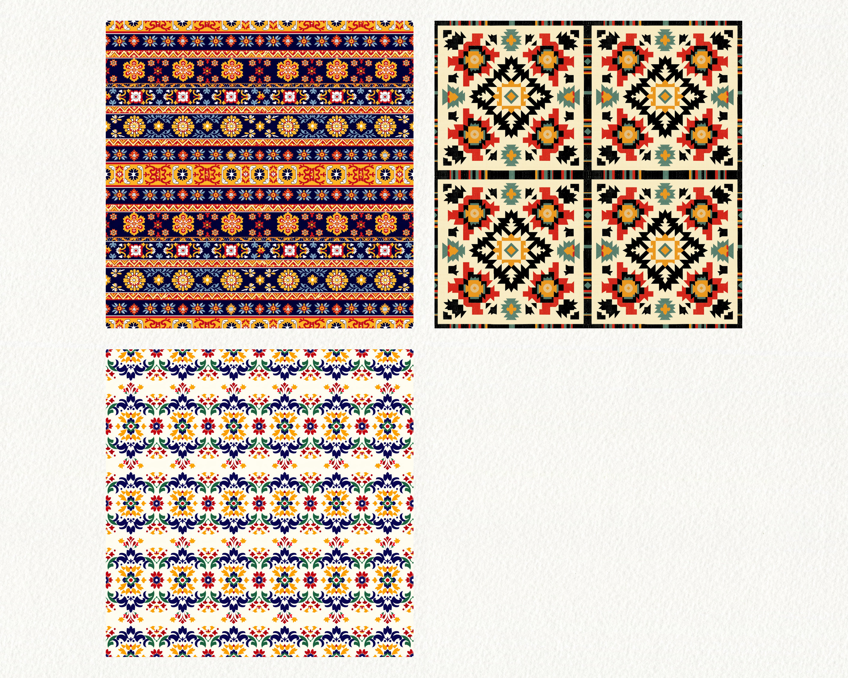 Bulgarian Ethnic Pattern Seamless Digital Papers - Printable Scrapbook ...