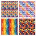 Rainbow Batik Pattern Seamless Digital Papers - Printable Scrapbook ...