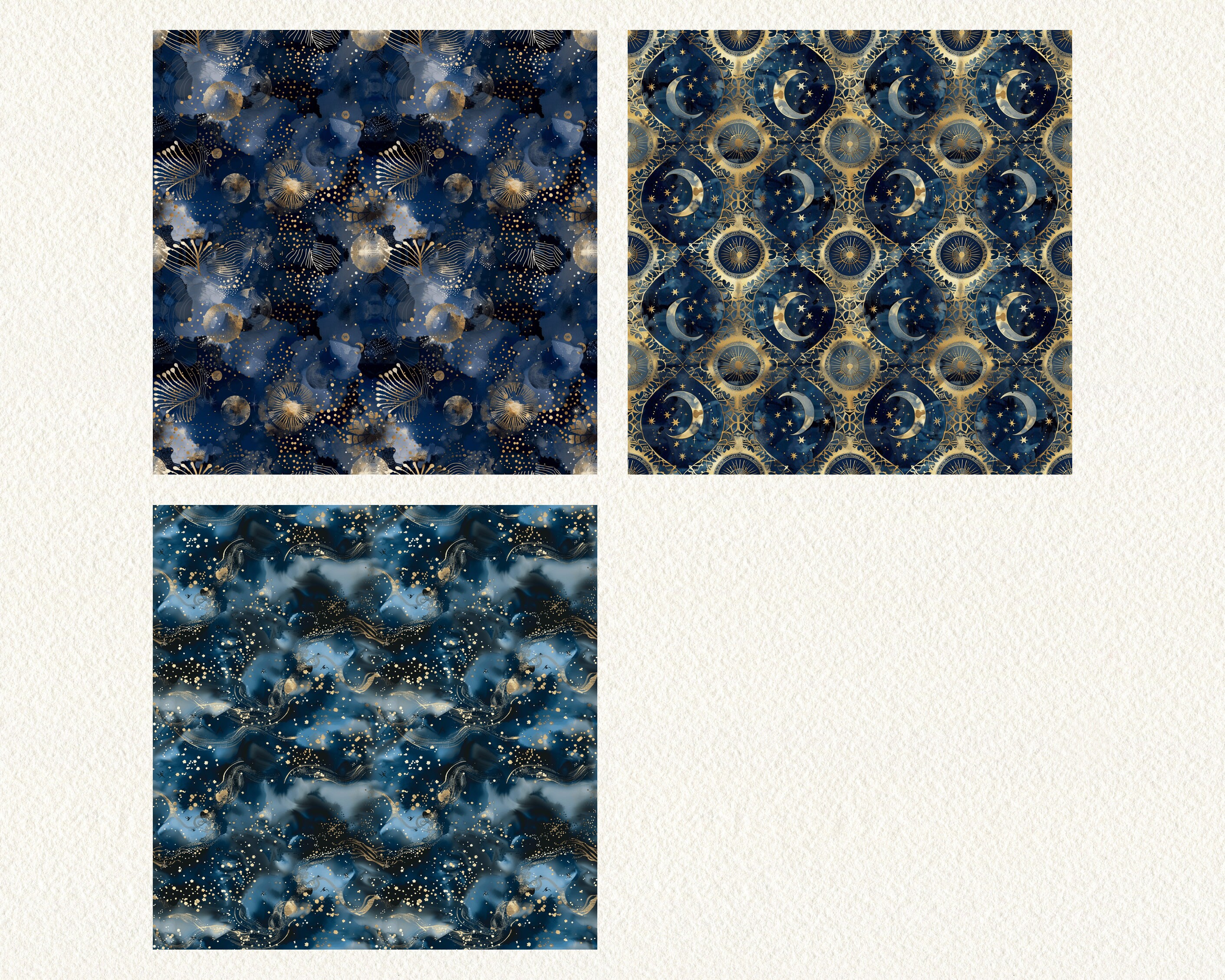 Mystic Celestial Pattern Seamless Digital Papers Printable Scrapbook Paper Instant Download ...
