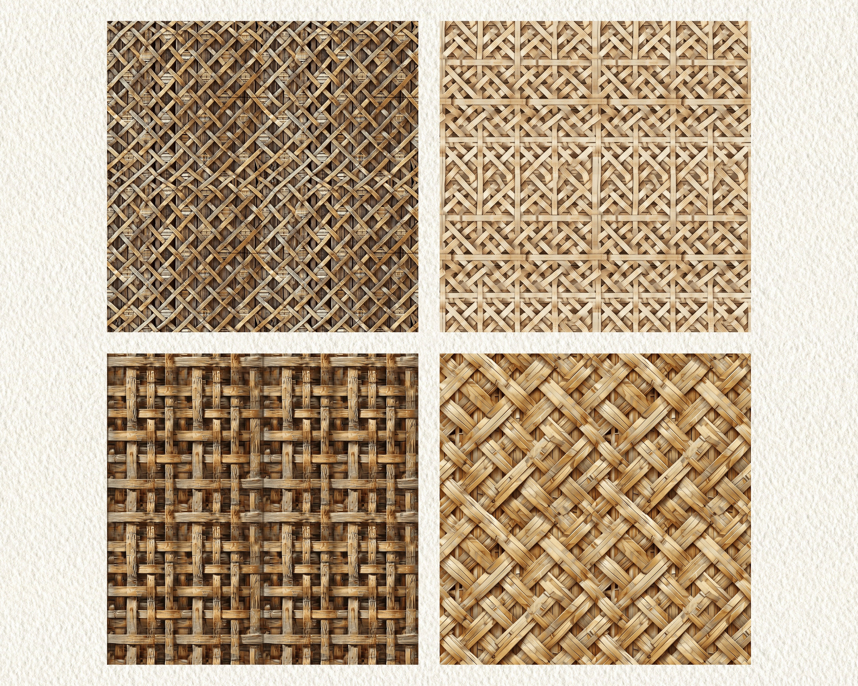 Bahama Rattan Lattice Pattern Seamless Digital Papers - Printable ...