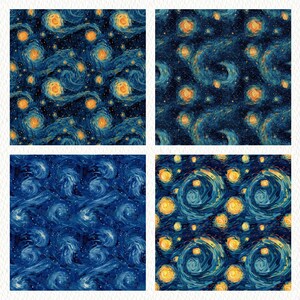 Galaxy Star Pattern Seamless Digital Papers - Printable Scrapbook Paper ...